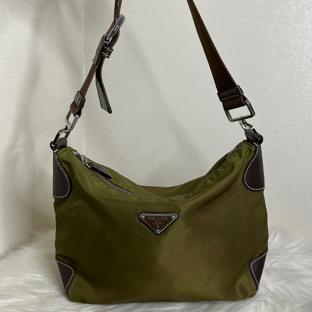 Authentic Prada Nylon Shoulder Bag - Gem